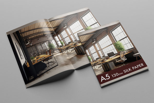 A5 brochure 130gsm Silk – Arch 5 Design