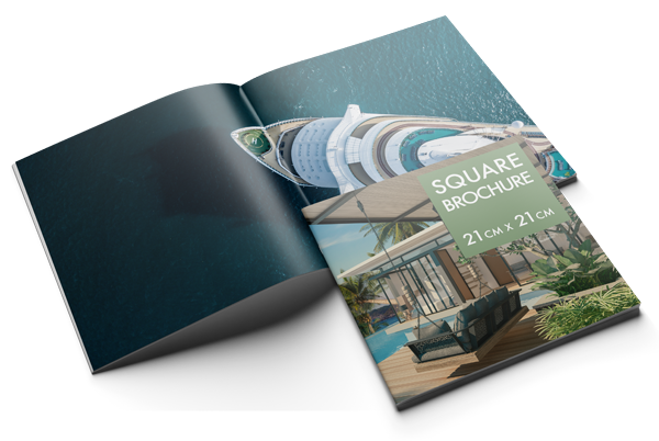 21cm x 21cm Square Stapled Brochures – Arch 5 Design