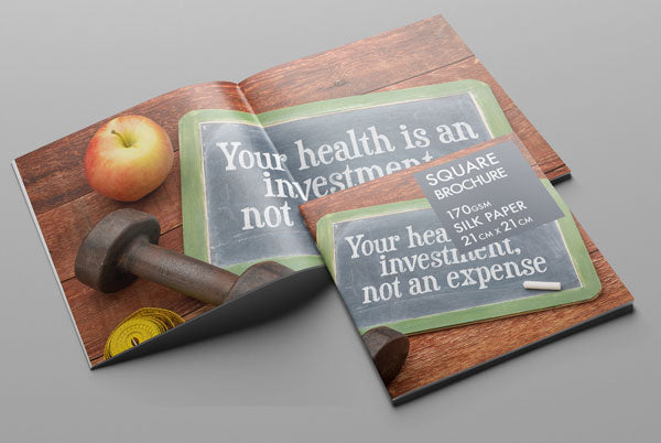 21cm x 21cm brochure 170gsm Silk – Arch 5 Design
